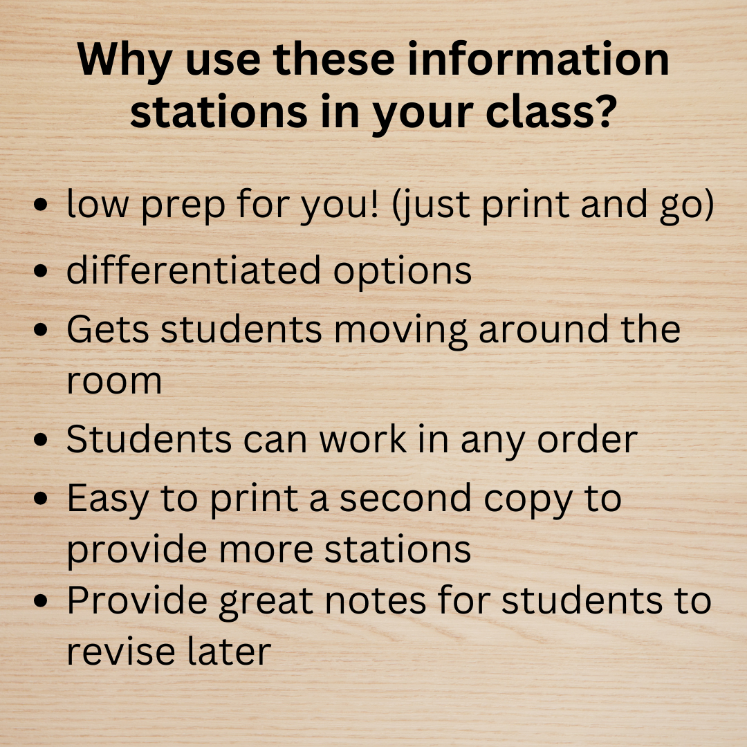Renewable and nonrenewable activity for middle school (9 stations)