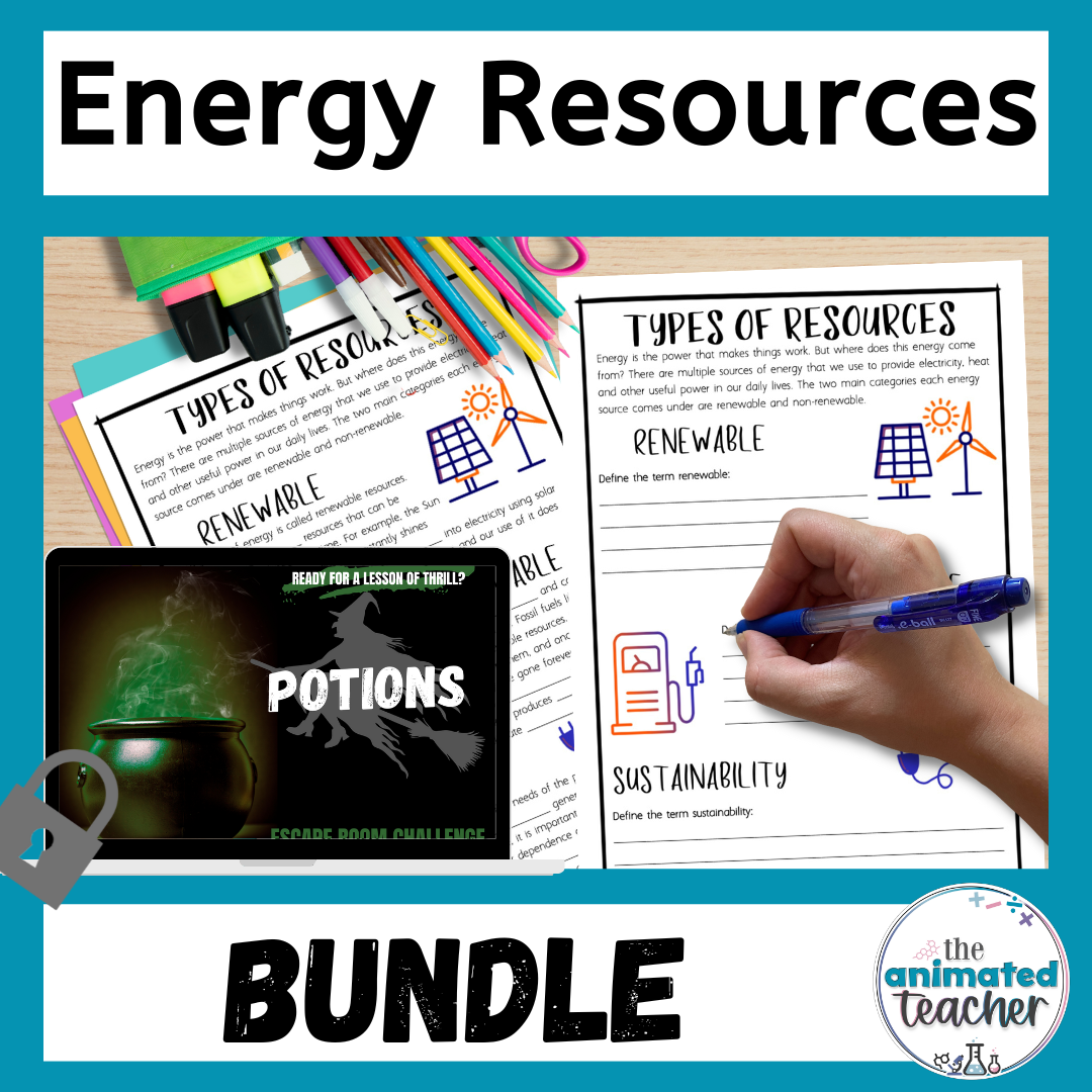 Energy Resources Middle School Science Bundle
