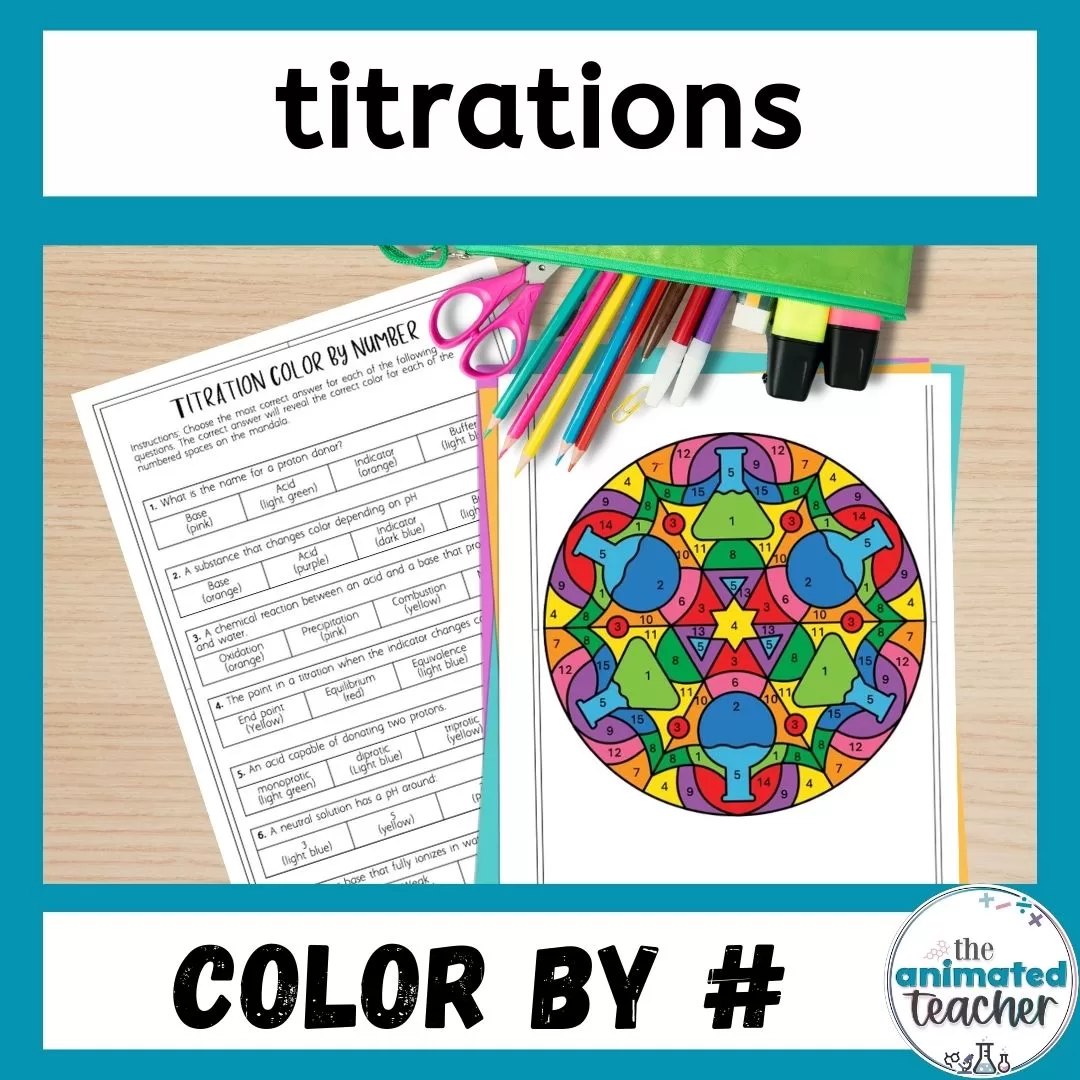 Fun Acid-Base Titrations Color by Number