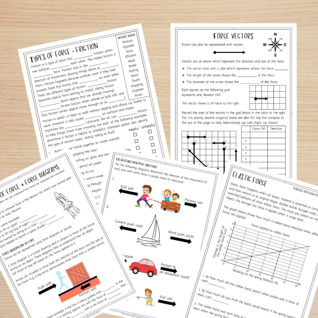 Types of forces workbook activities and experiments pdf