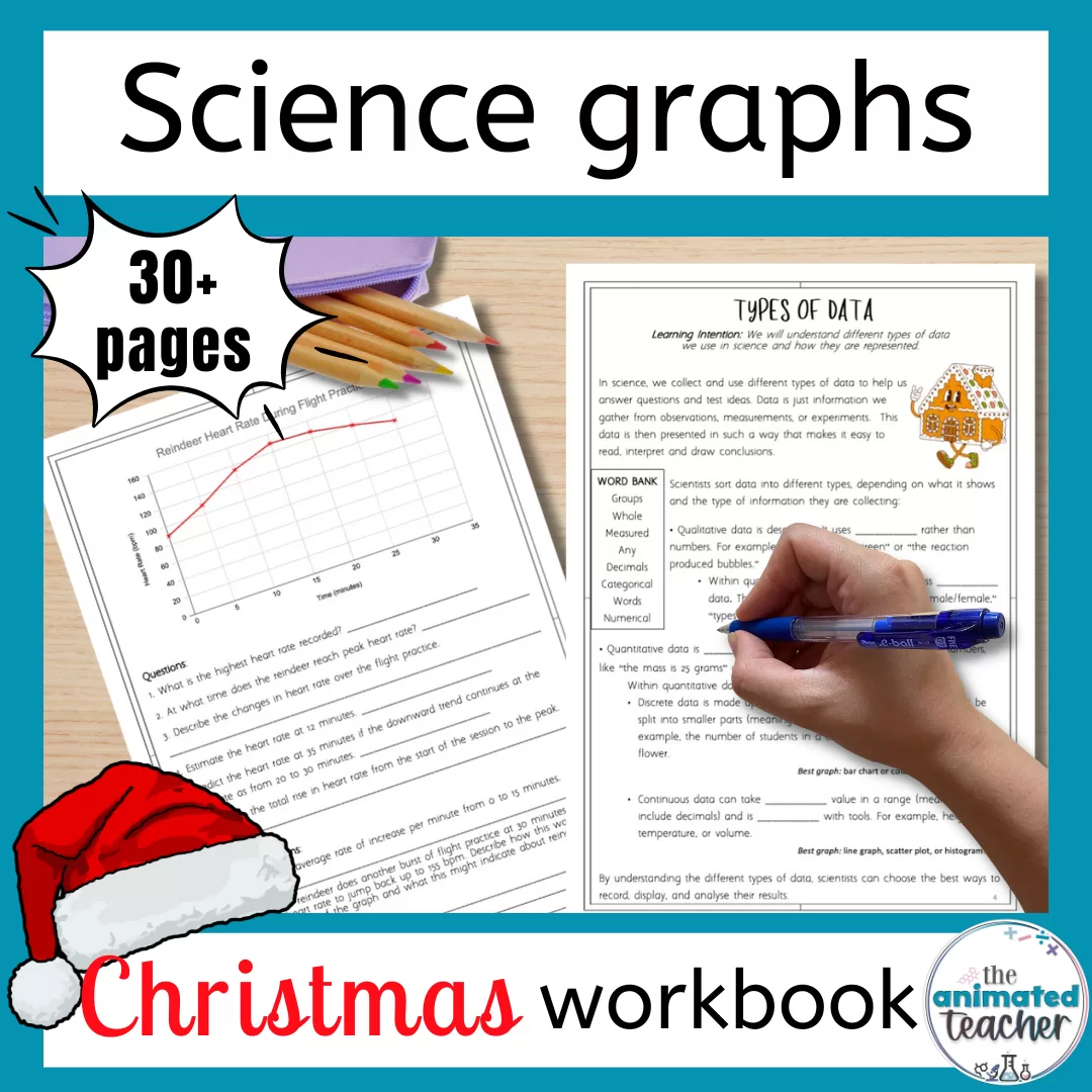 Christmas Graphing Worksheets Middle School Science Booklet